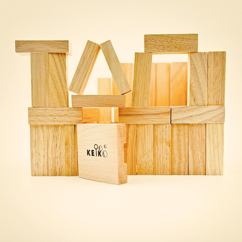 Wooden Tumbling Tower | Building blocks - 54 pieces – Keikotoys
